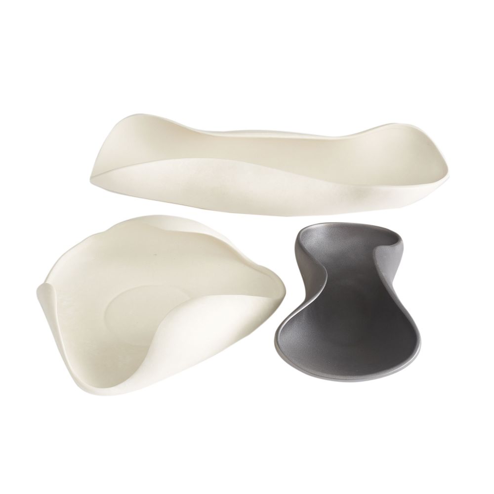 DA1001 - Roll Trays, Set of 3 - Matte Black and Matte White