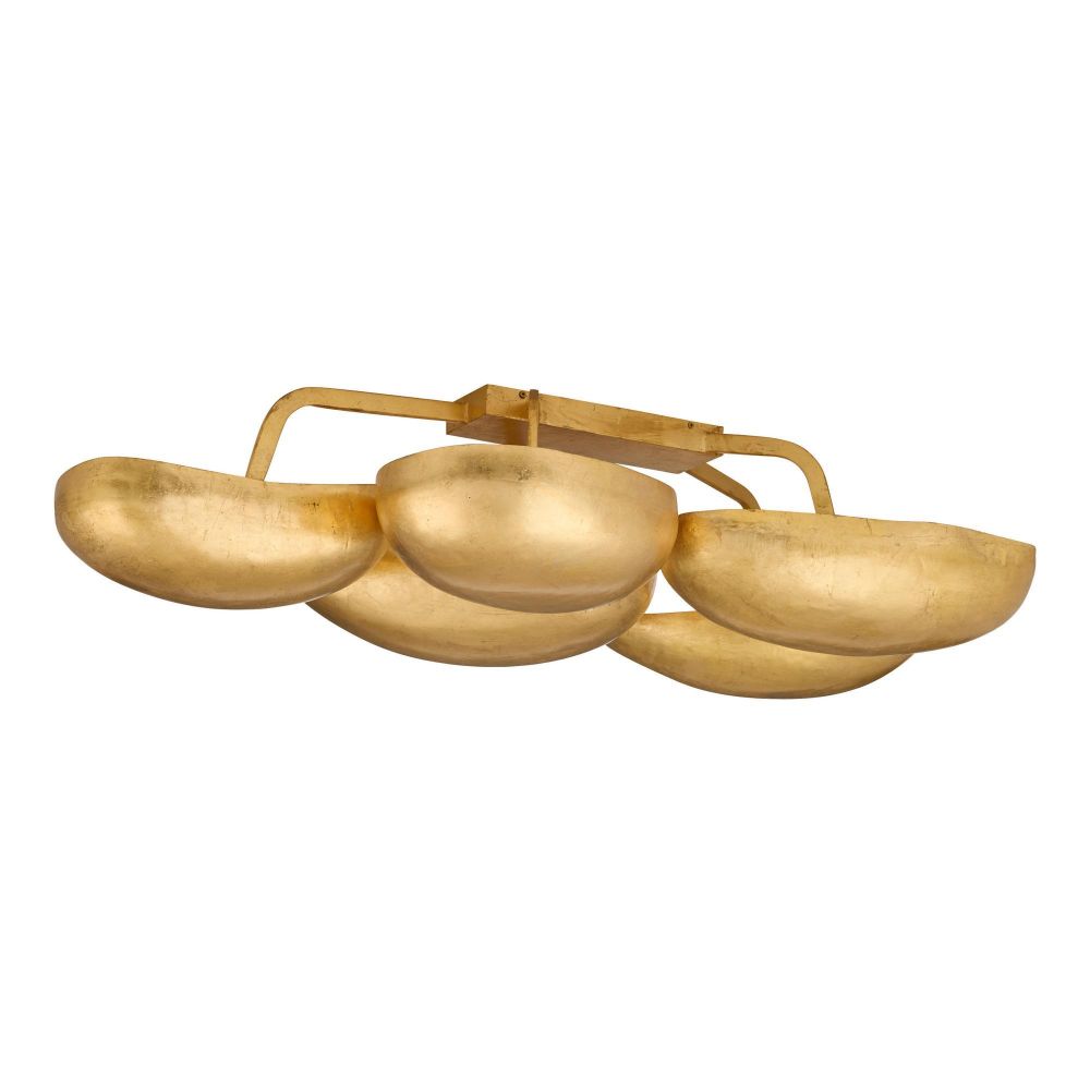 DFI10 - Theo Flush Mount - Gold Leaf, Iron