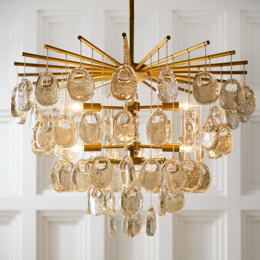 DMC33 - Jacqueline Chandelier - Amber, Glass