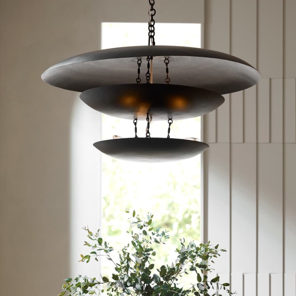 DMI25 - Florko Chandelier - Blackened Iron