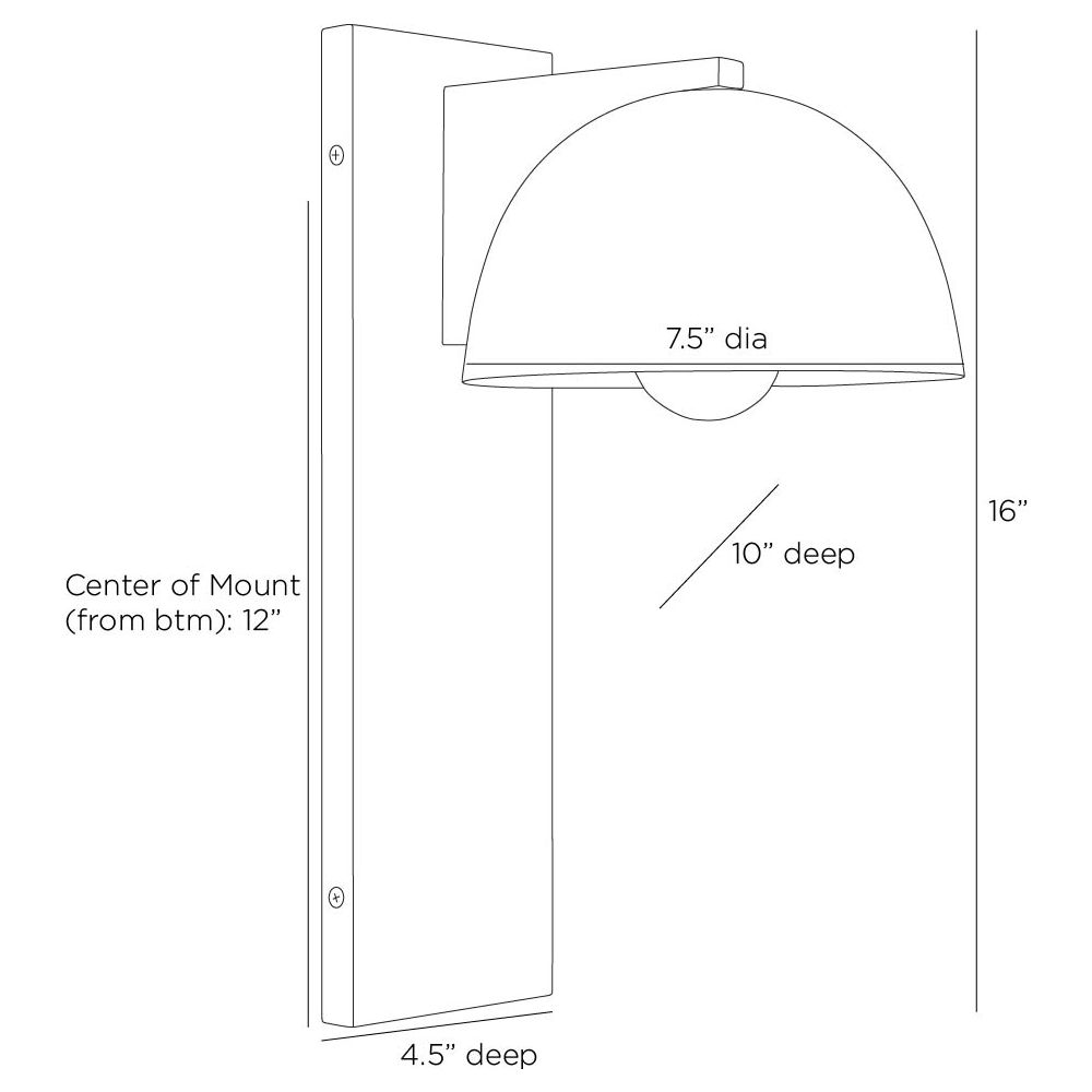 DWC40 - Ennis Outdoor Sconce - Marine Grade Aged Iron, Iron
