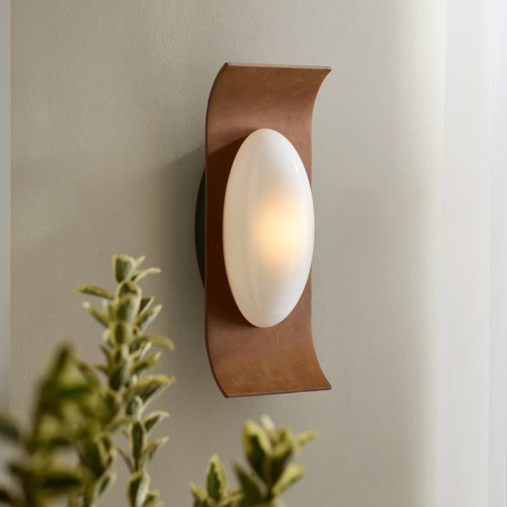 DWC78 - Jeter Sconce - Brandy, Leather