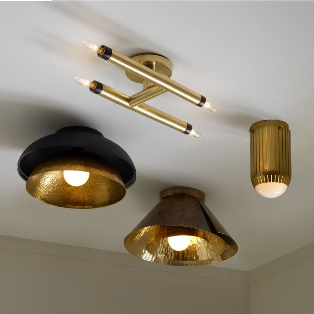 DWI07 - Arden Sconce/Ceiling Mount - Vintage Brass, Brass