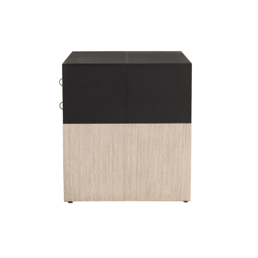 FII07 - Joplin Side Table - Black, Leather