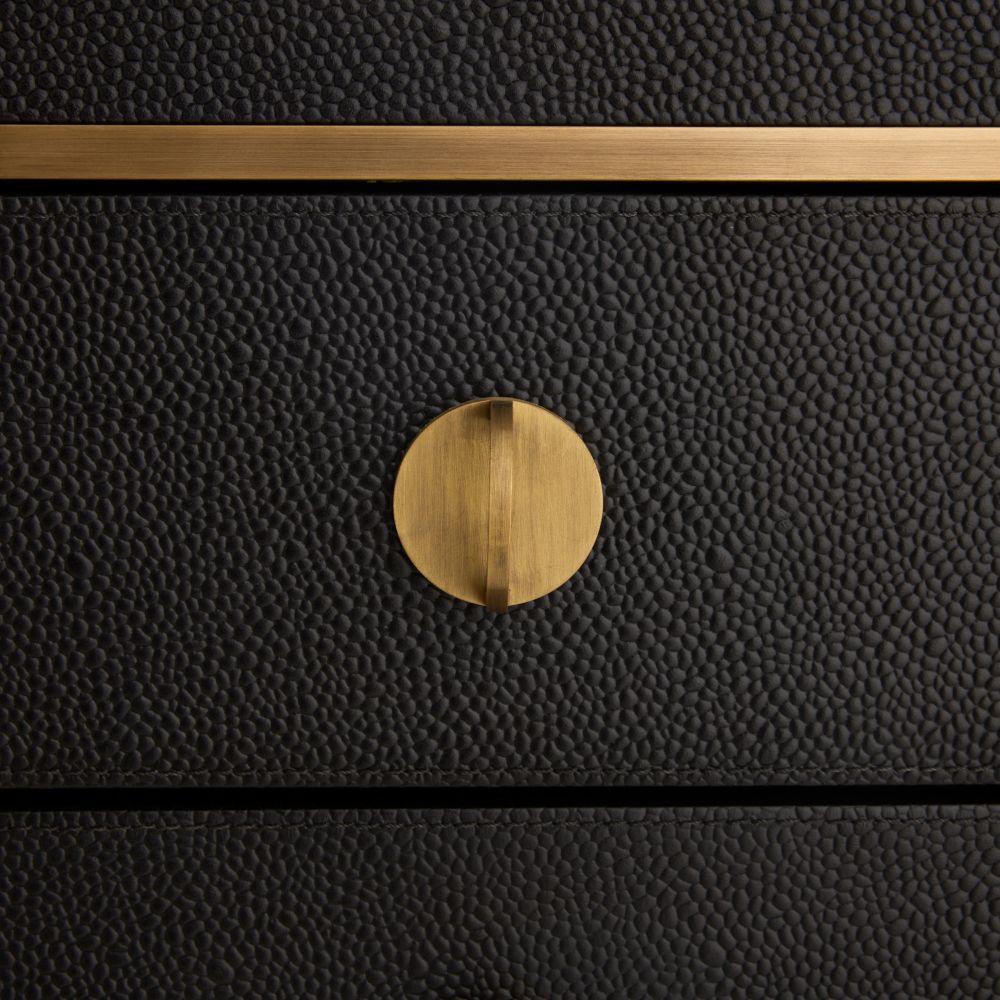 FII07 - Joplin Side Table - Black, Leather