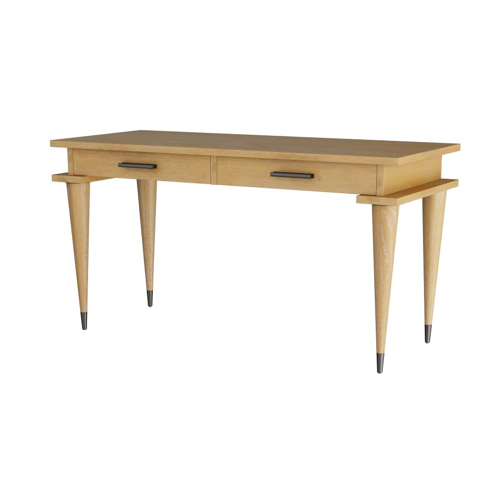 FKS02 - Wrightman Desk - Oyster, Oak Veneer