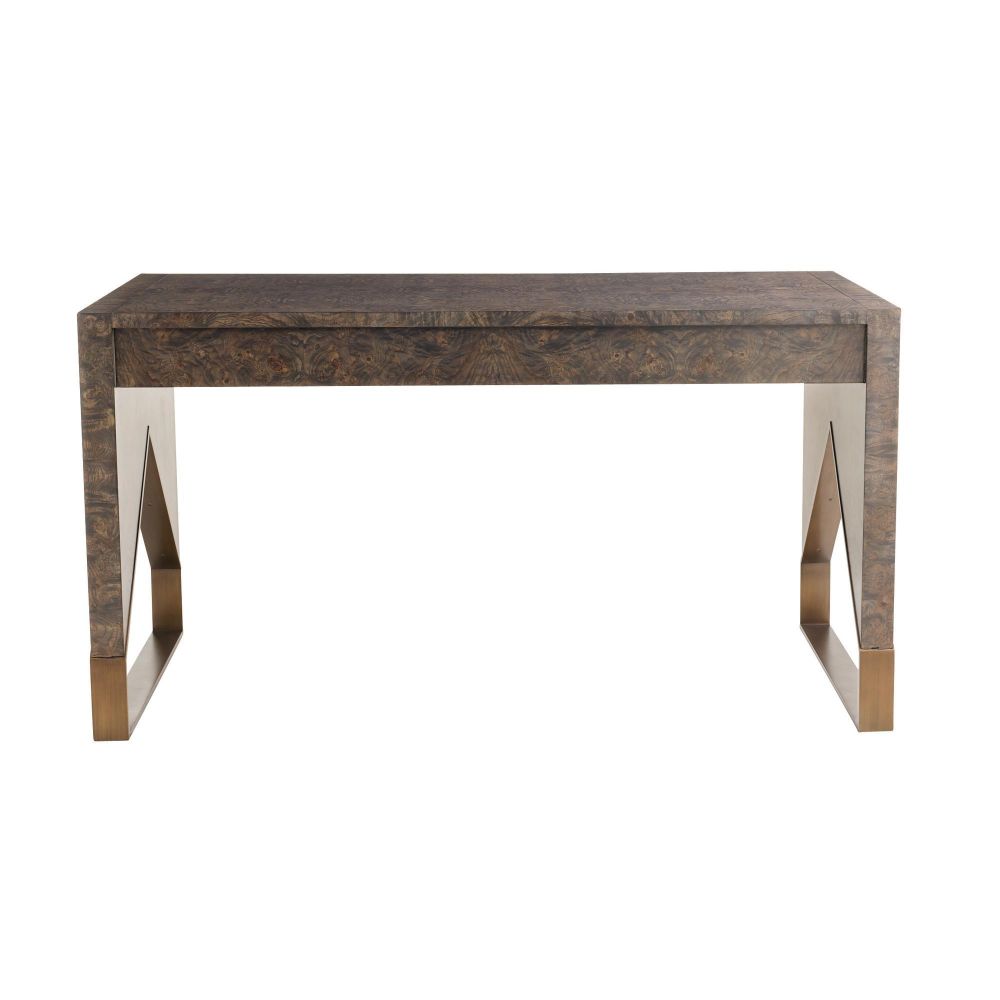FKS07 - Jupiter Desk - Truffle Burl, Olive Ash Veneer