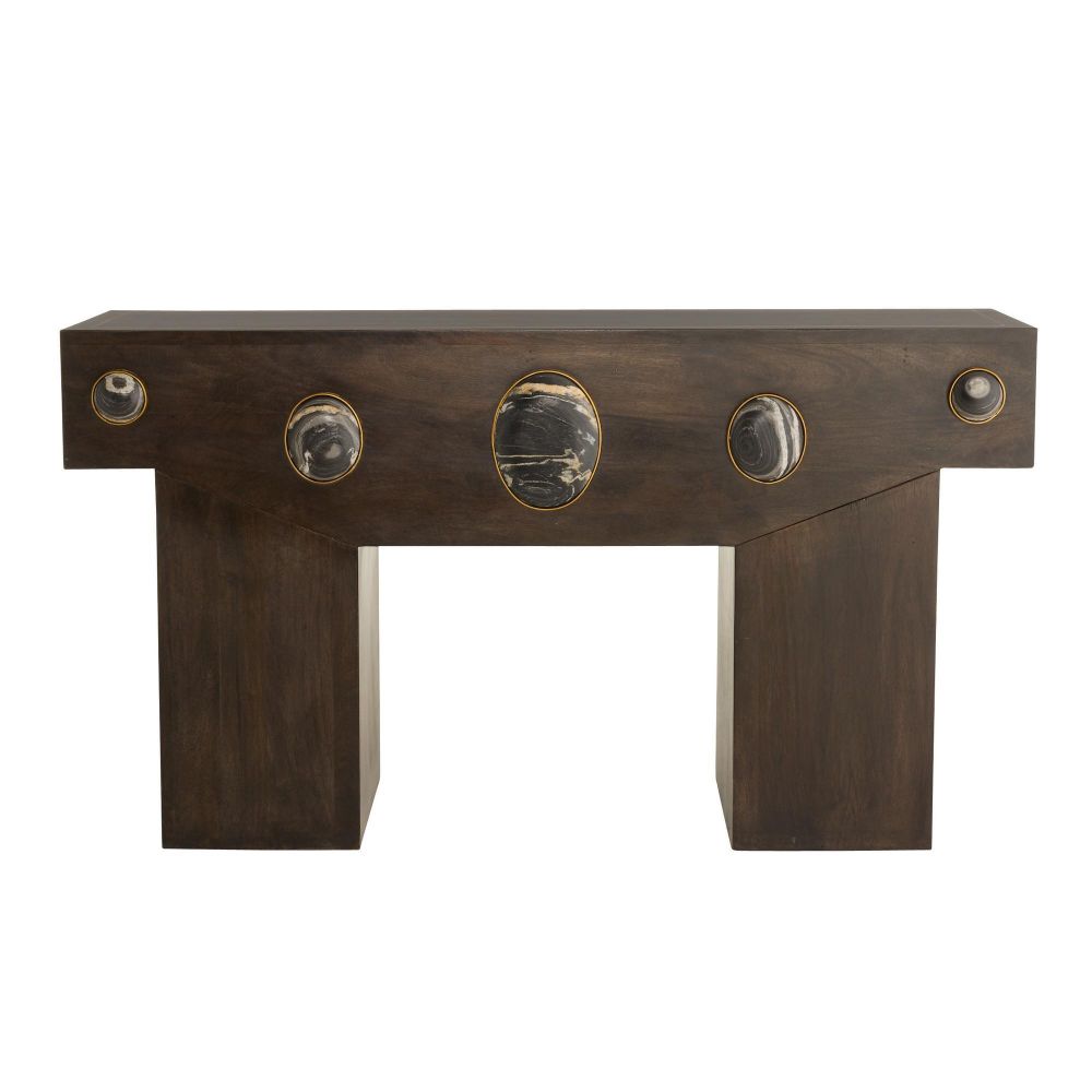FLI13 - Cairo Console - Umber Wood, Marble