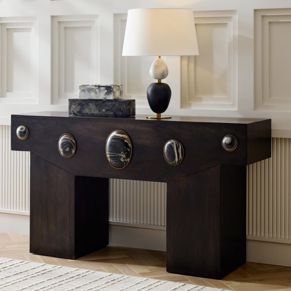 FLI13 - Cairo Console - Umber Wood, Marble