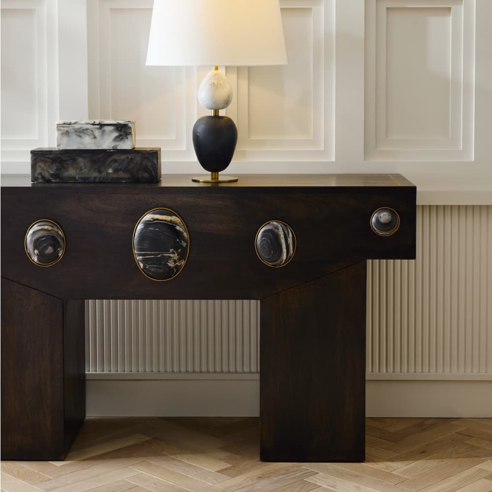 FLI13 - Cairo Console - Umber Wood, Marble