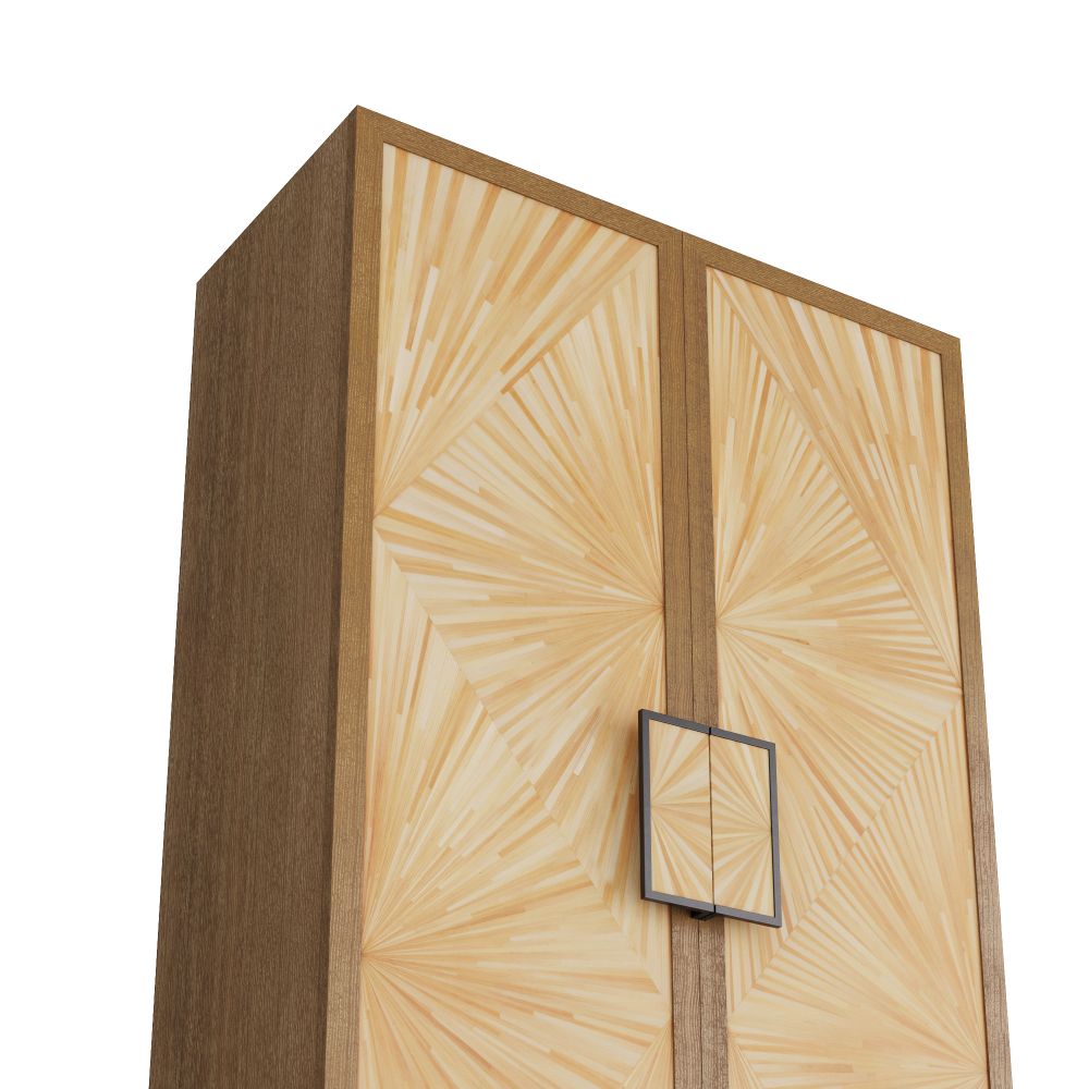 FNS10 - Bianca Cabinet - Blonde Straw Marquetry