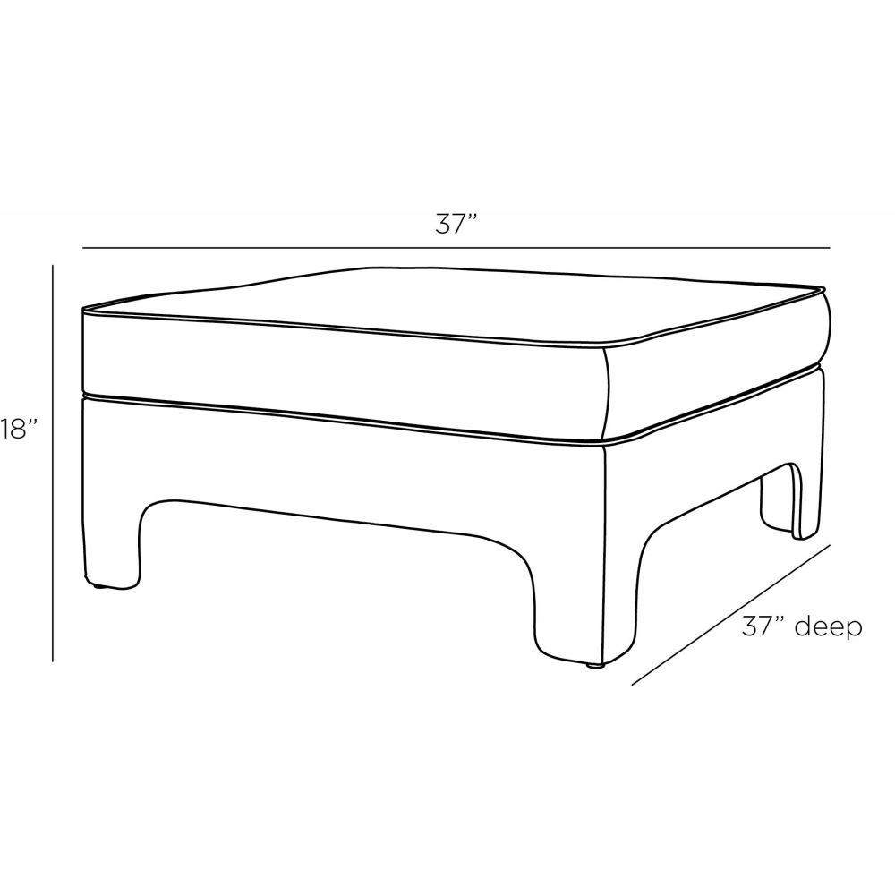 FOU02 - Ava Ottoman Stone Bouclé - Stone Bouclé