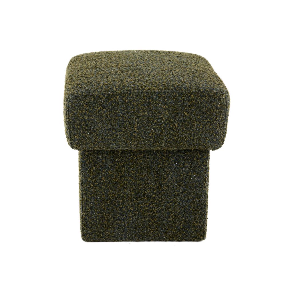 FOU03 - Athens Ottoman Olive Bouclé - Olive, Bouclé
