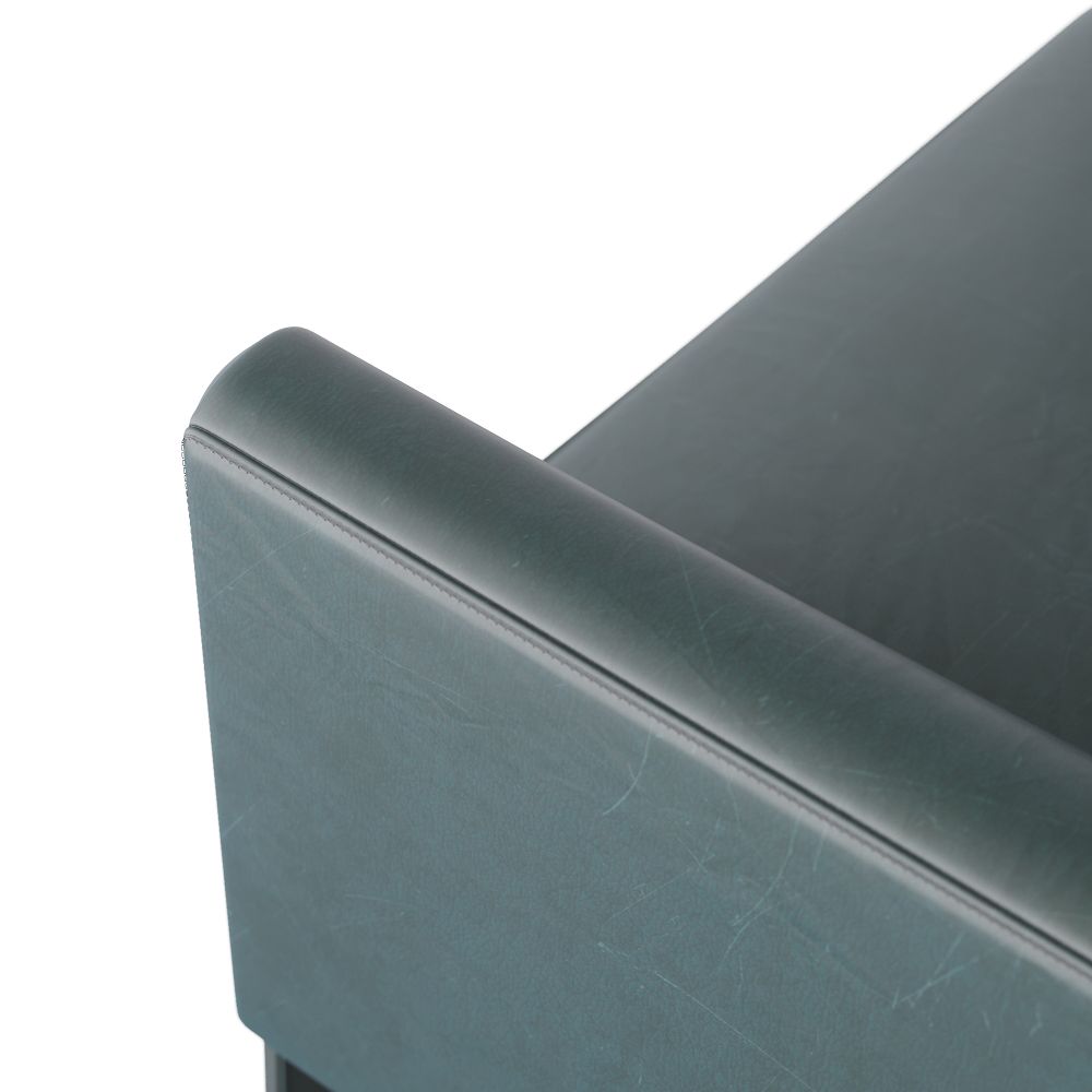 FRI09 - Bleu Wingback Chair - Storm Leather