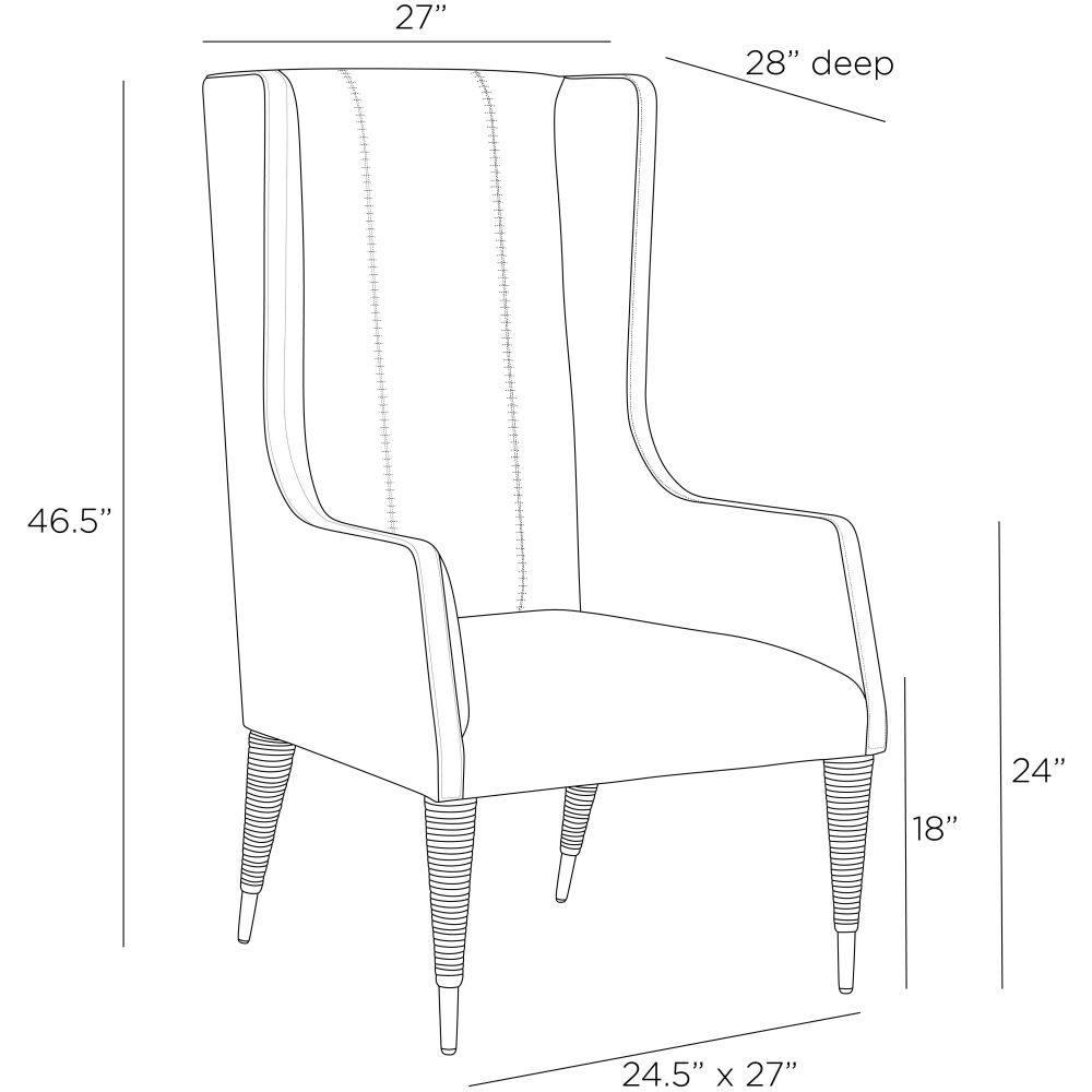 FRI20 - Hawthorne Host Chair - Dove, Leather