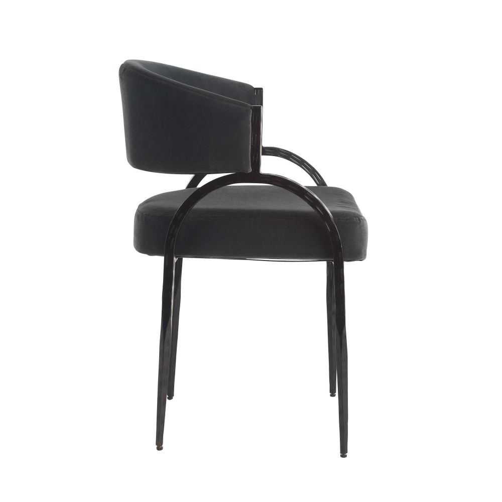 FRI28 - Bahati Chair - Midnight Grey Performance Velvet
