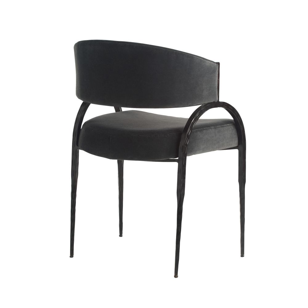 FRI28 - Bahati Chair - Midnight Grey Performance Velvet