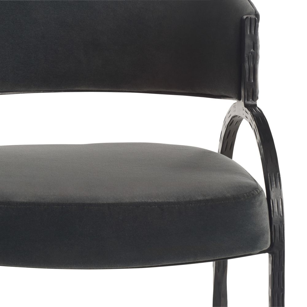 FRI28 - Bahati Chair - Midnight Grey Performance Velvet