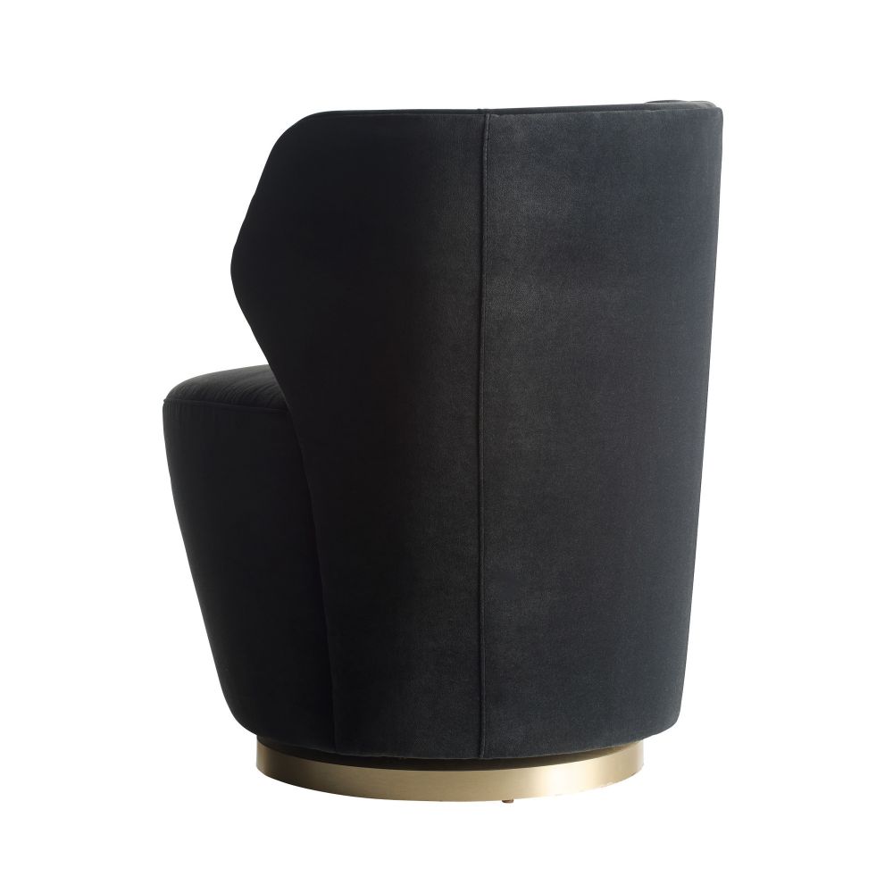 FRU08 - Poppy Chair Midnight Grey Performance Velvet - Midnight Grey ...