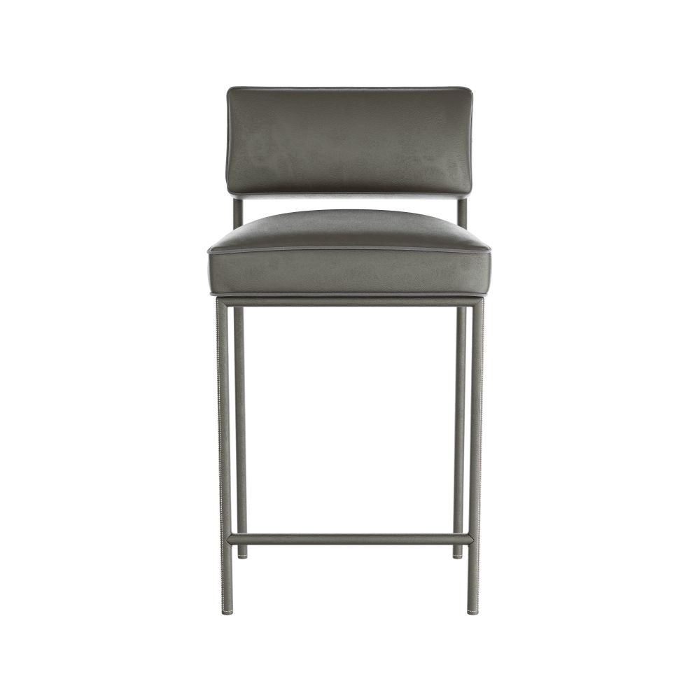 FSI01 - Topanga Counter Stool - Dim Gray Leather