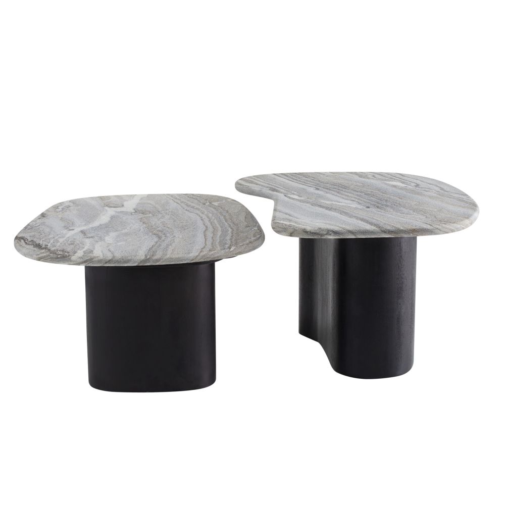 GAFCI01 - Melt Coffee Tables, Set of 2 - Galaxy, Marble
