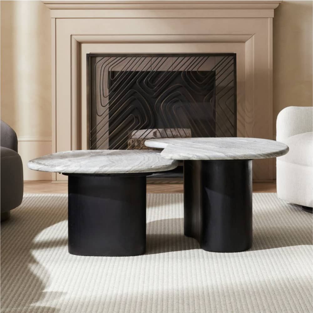 GAFCI01 - Melt Coffee Tables, Set of 2 - Ebony