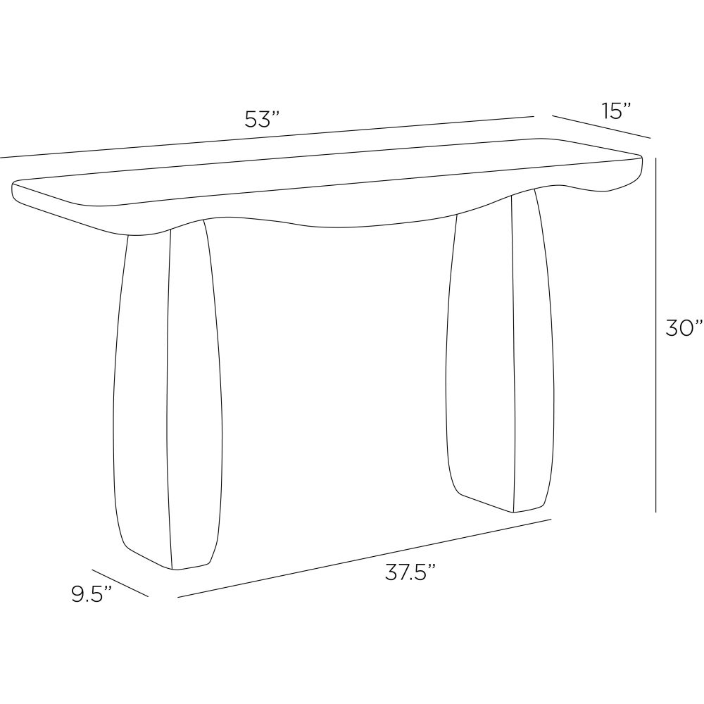 GAFLS01 - Melt Outdoor Console - Smoke, Concrete Composite