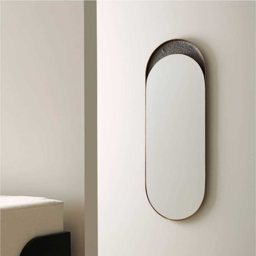 GAWMI02 - Inset Long Mirror - Antique Brass