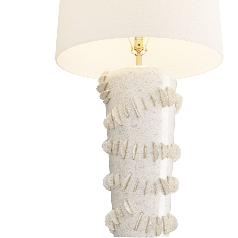 PTC11-SH021 - Beatrix Lamp - Ivory Crackle, Ceramic