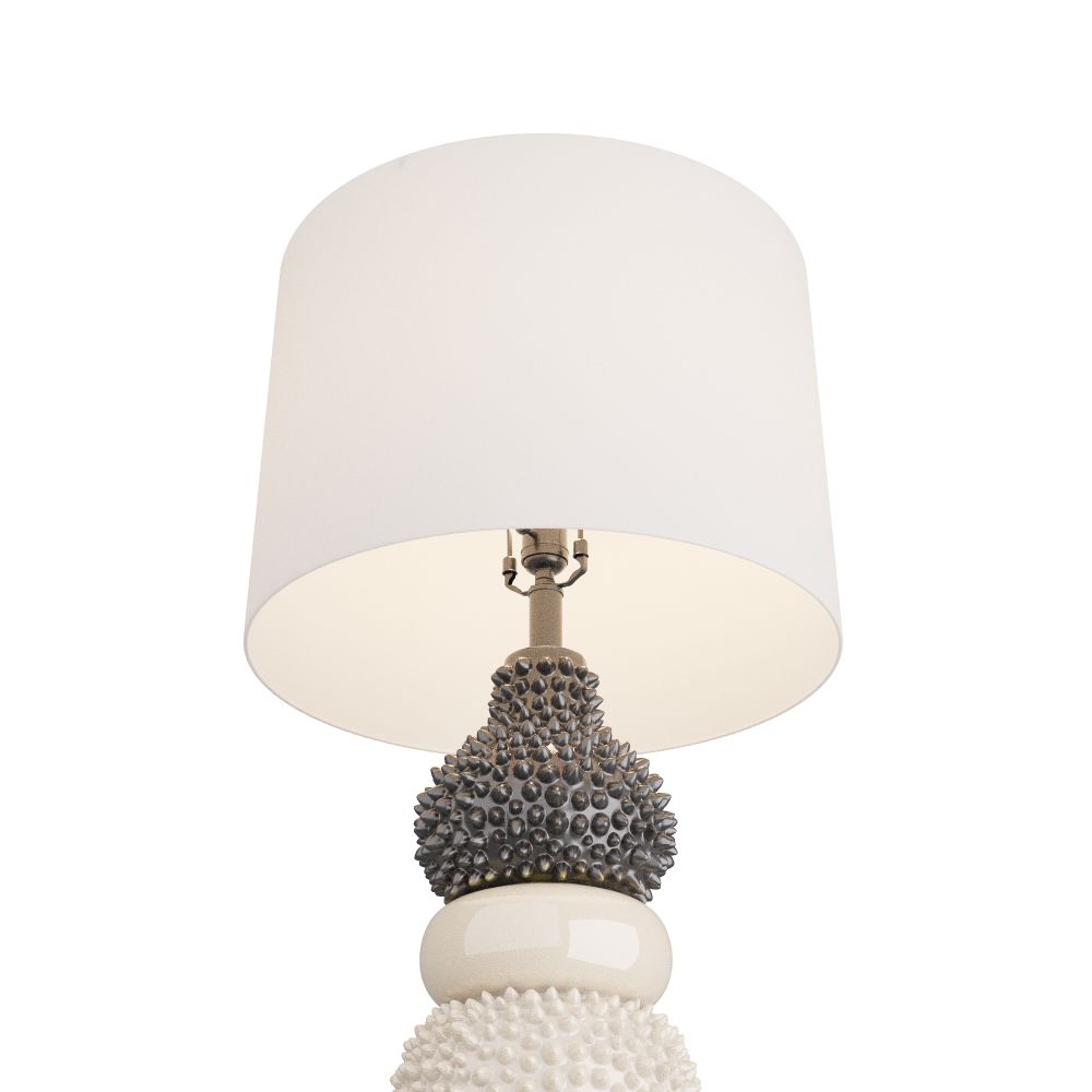 PTC13-SH024 - Basilio Lamp - Ivory Crackle, Ceramic