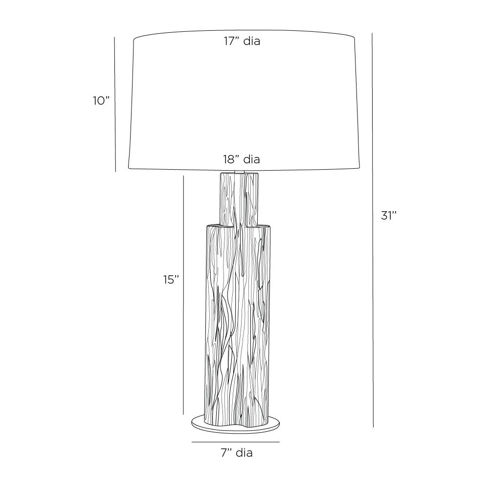 PTC35-643 - Eris Lamp - Ebony, Resin