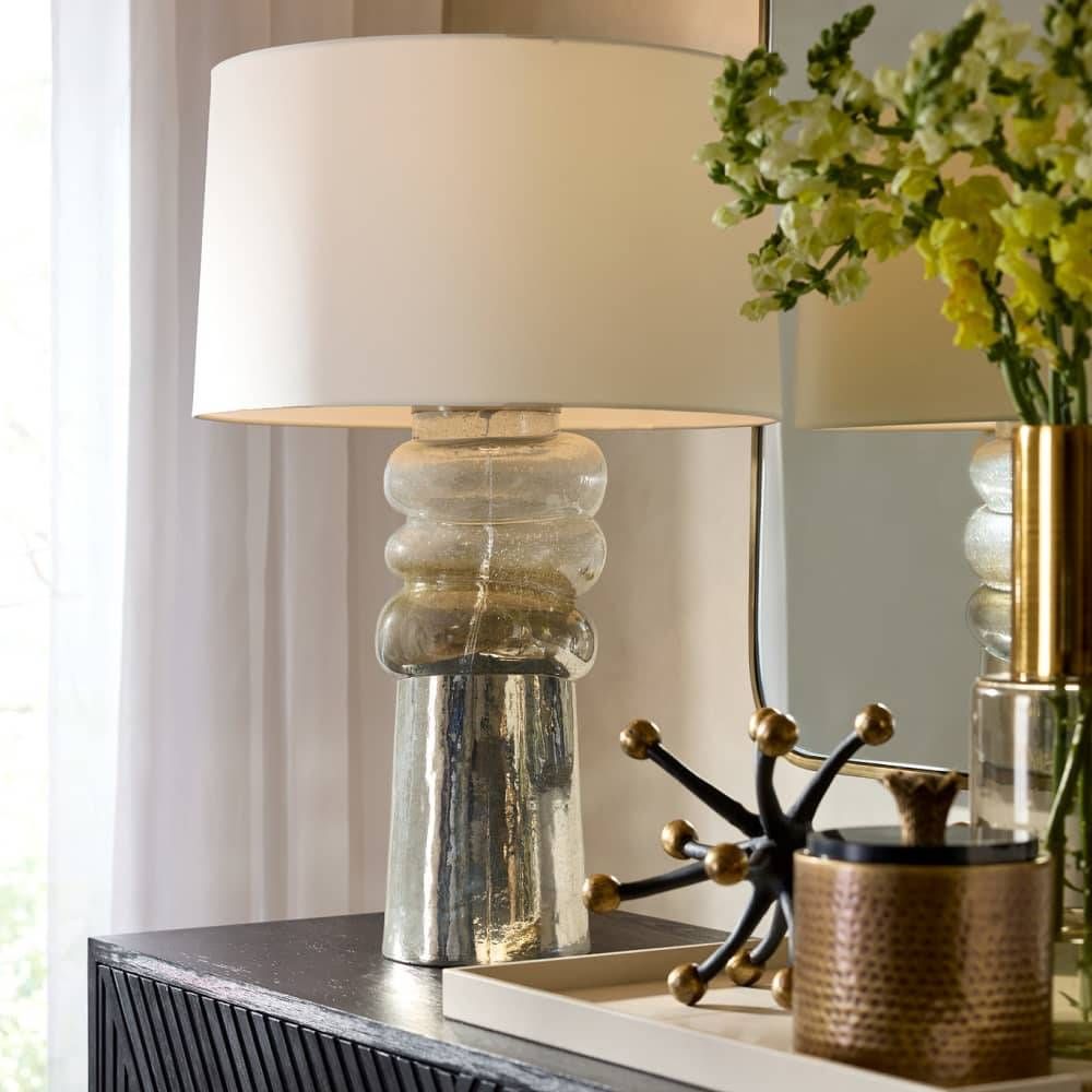PTI26-SH061 - Milan Lamp - Antique Mercury Ombre, Glass