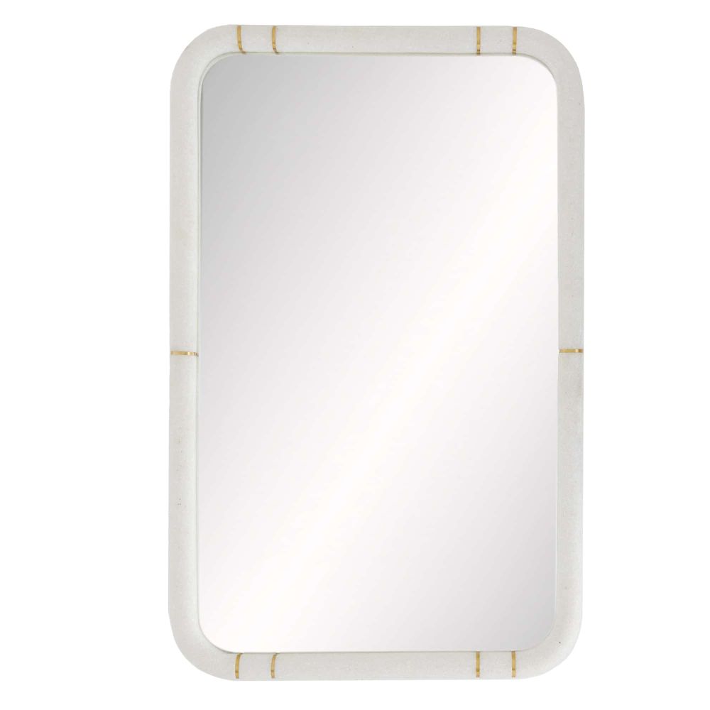WMC01 - Trevino Mirror - Ivory, Ricestone