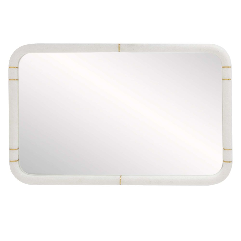 WMC01 - Trevino Mirror - Ivory, Ricestone