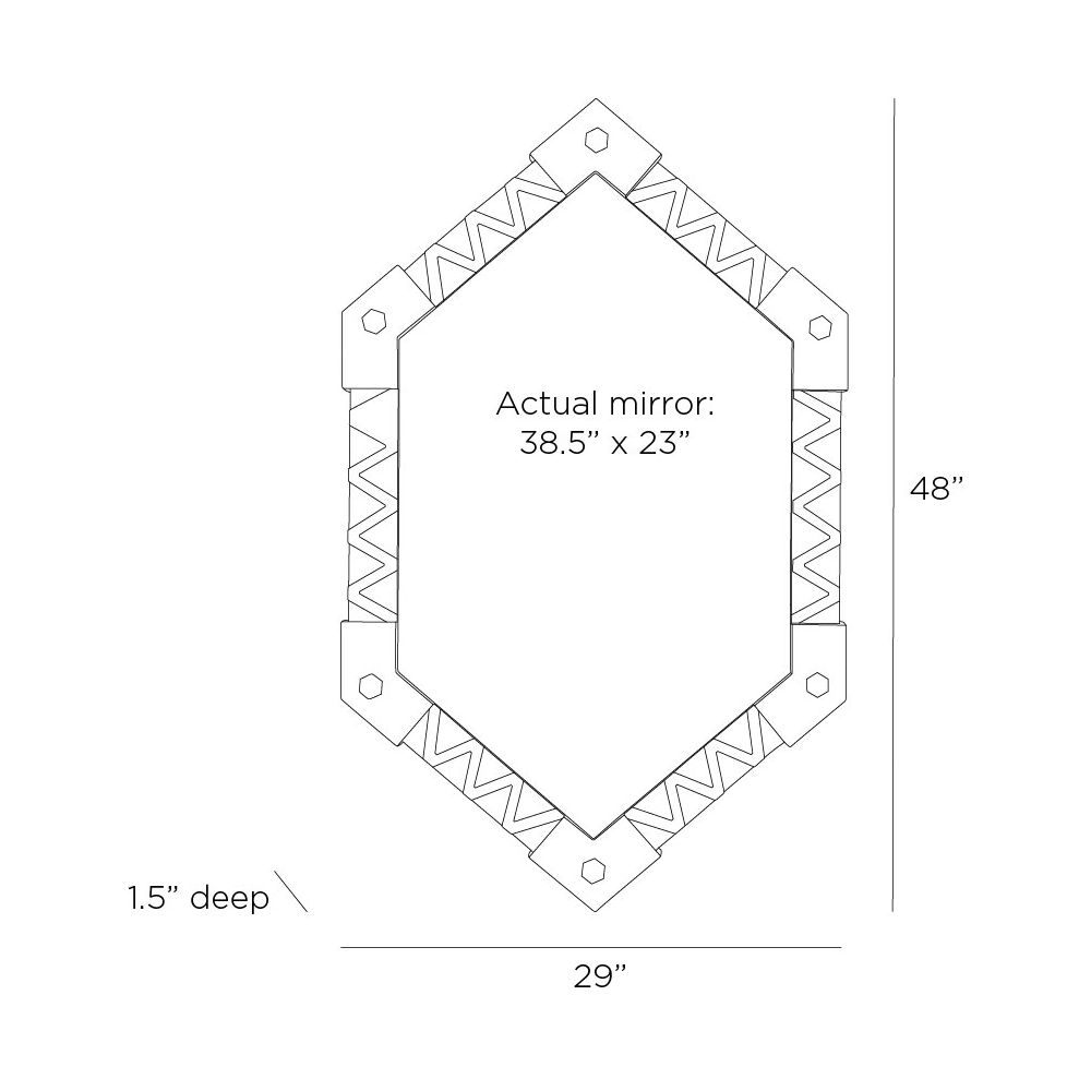 WMI62 - Holt Mirror - Antique Brass