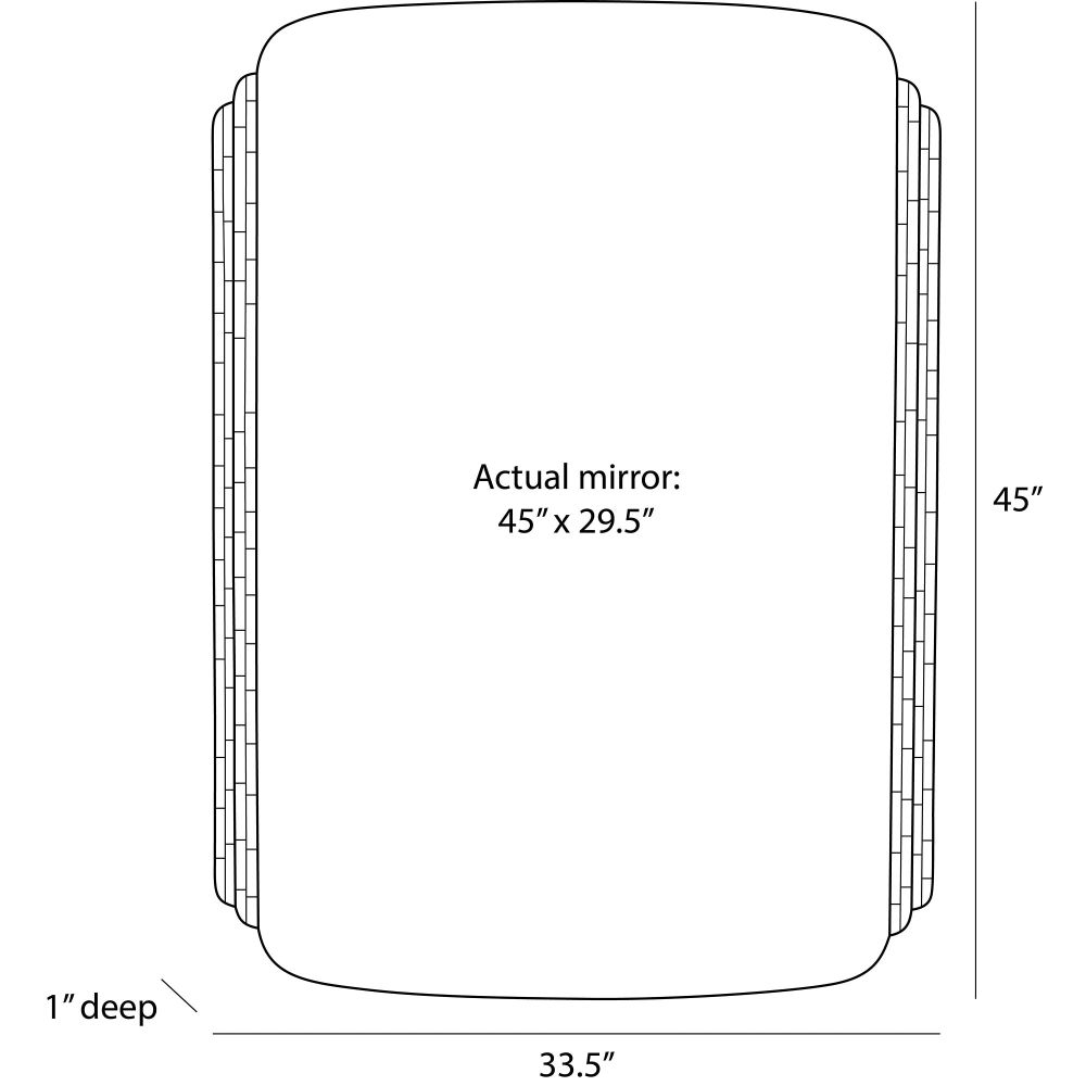 WMI81 - Iyla Mirror - Gray Bone Inlay