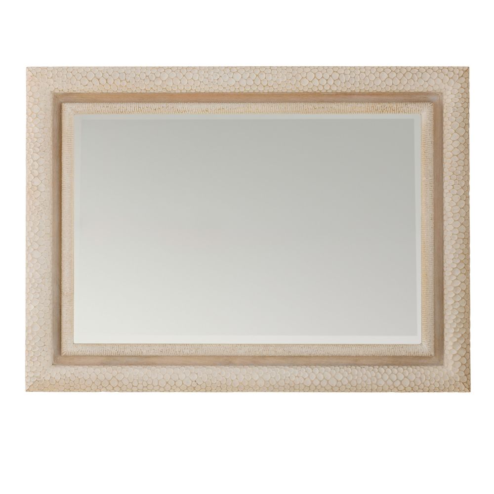 WMI82 - Indo Mirror - Whitewash, Wood