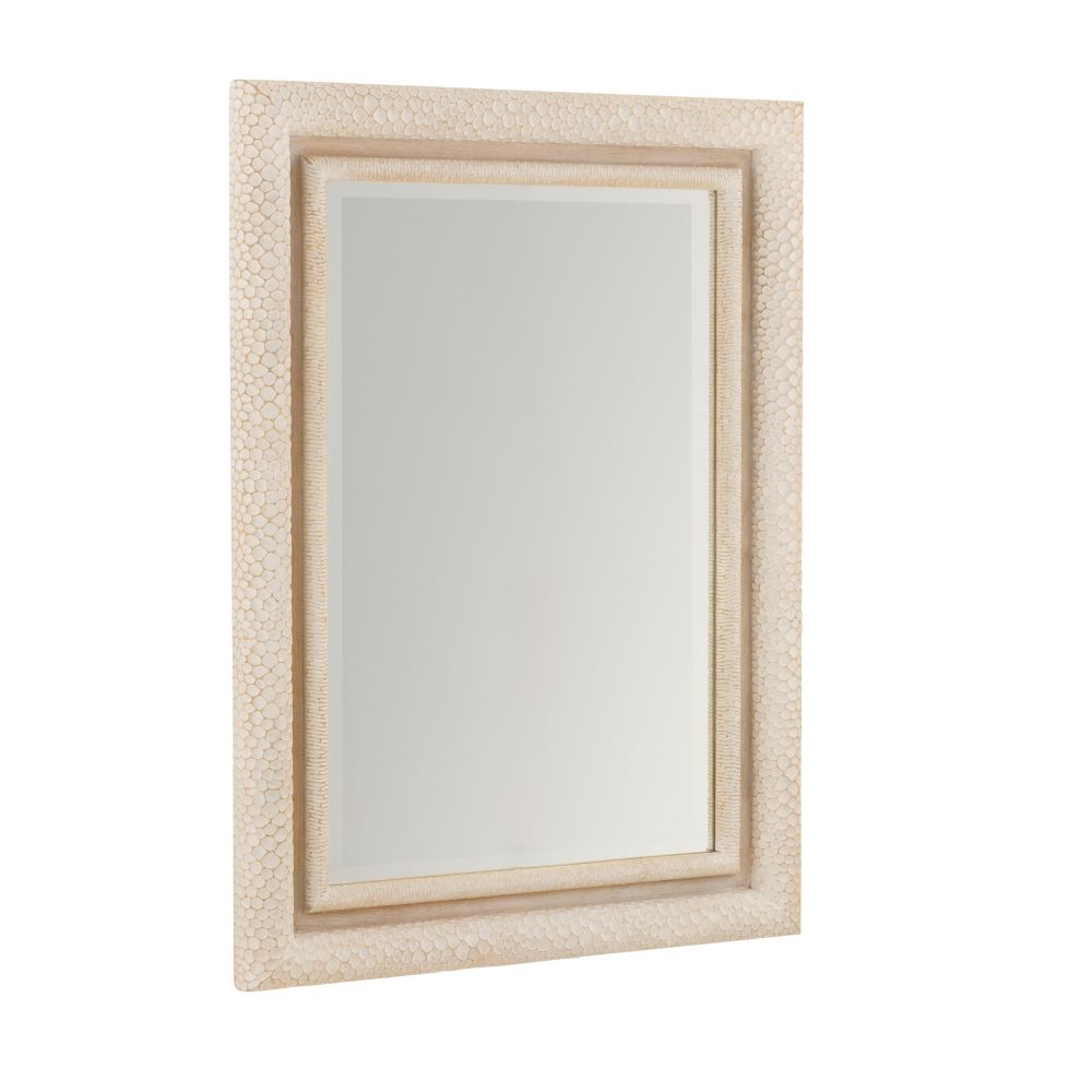 WMI82 - Indo Mirror - Whitewash, Wood