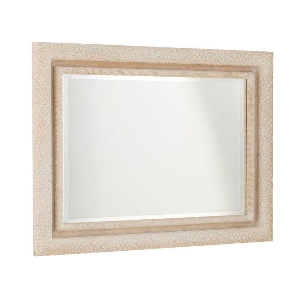 WMI82 - Indo Mirror - Whitewash, Wood
